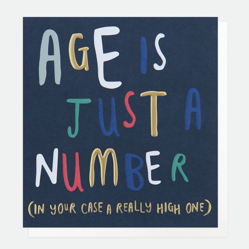 Age Is Just A Number Birthday Card - The Grey Door